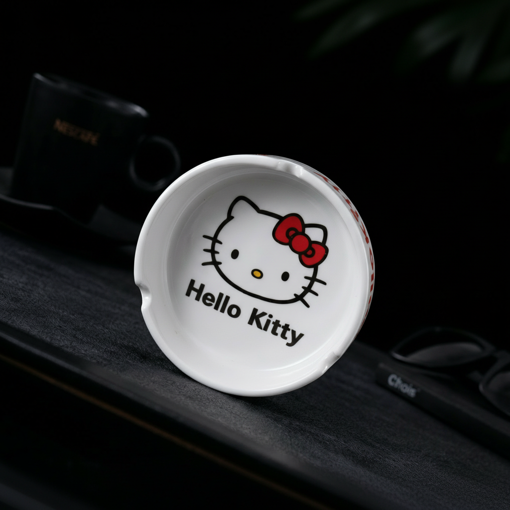 Hello Kitty White Ashtray – Blaze Lighters