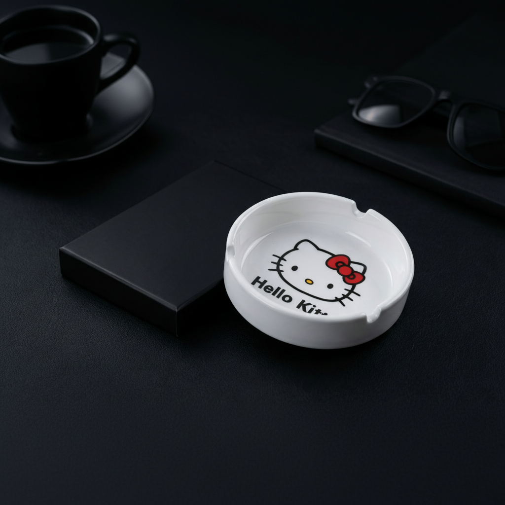 Hello Kitty White Ashtray – Blaze Lighters