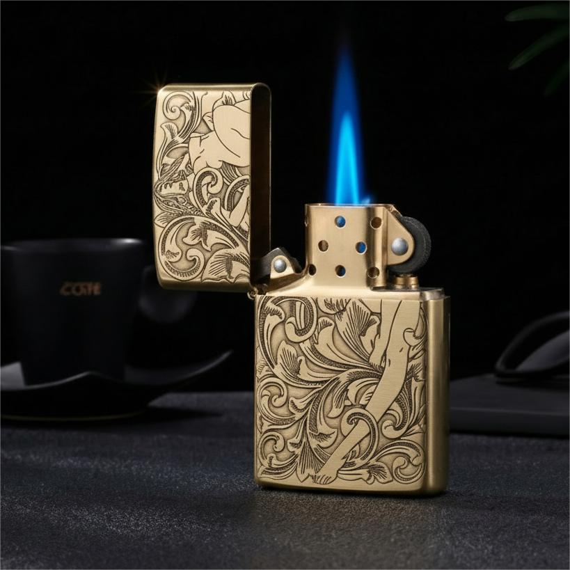 B ZORRO Brass Ultra Thin Double – Blaze Lighters
