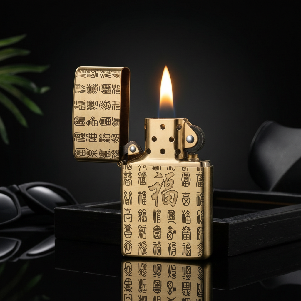 D ZORRO Brass Ultra Thin Double 2 – Blaze Lighters