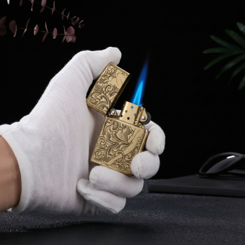 B ZORRO Brass Ultra Thin Double – Blaze Lighters