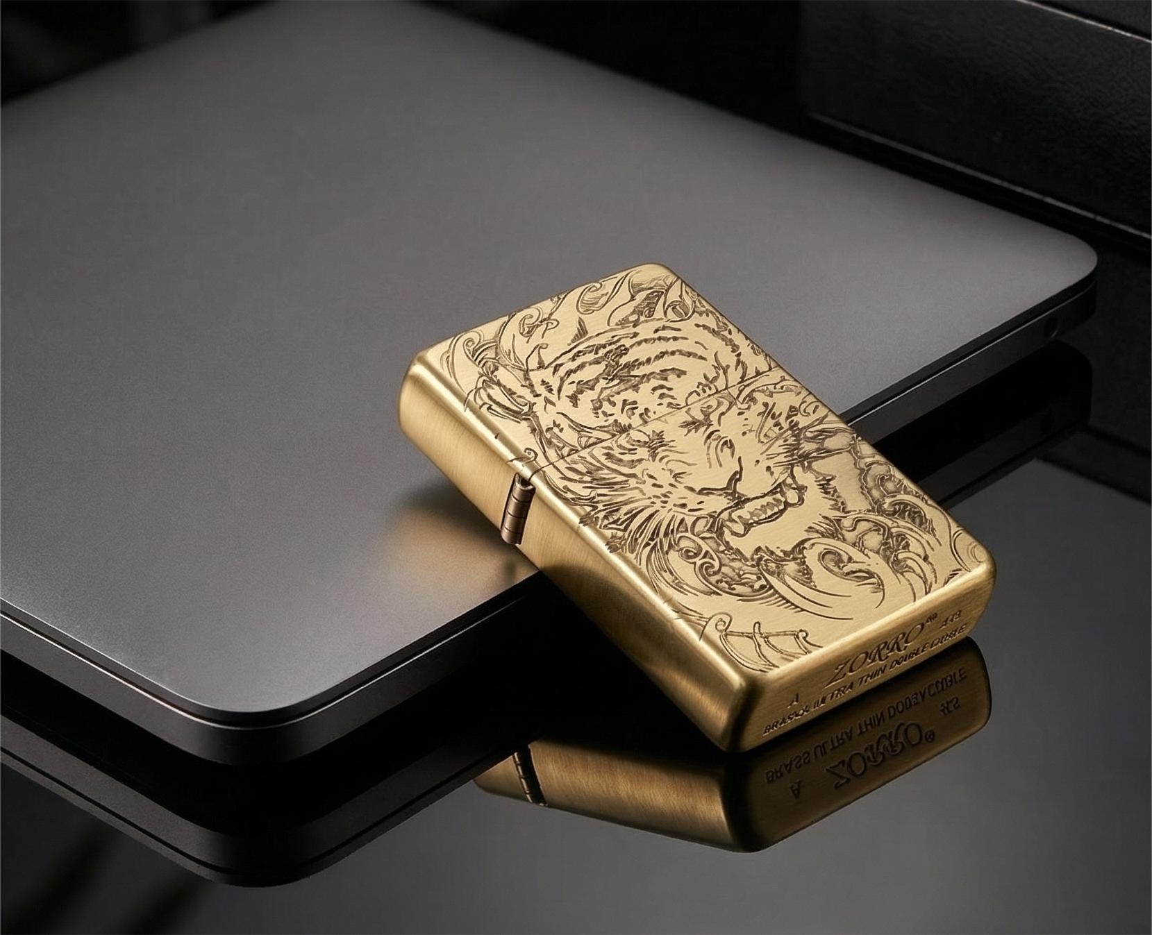 H.ZORRO Brass Ultra Thin Double sided 1 – Blaze Lighters